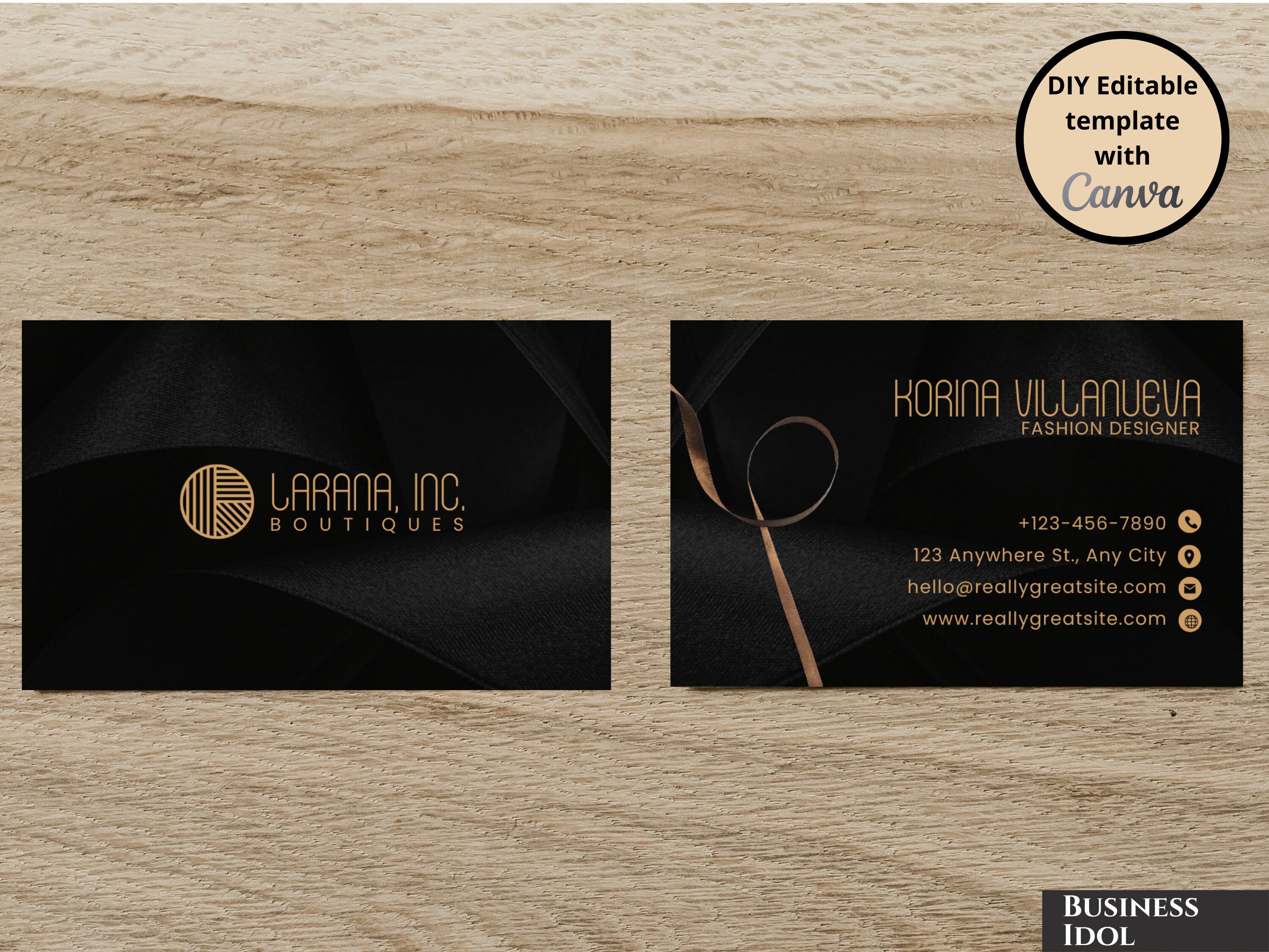 DIY Custom-izable Editable Business Card,printable Business Card ...