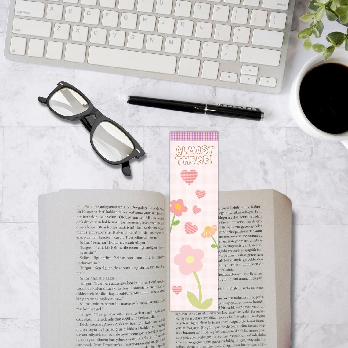 Printable Quote Bookmarks Set of 5, Floral Motivational Book Marks ...