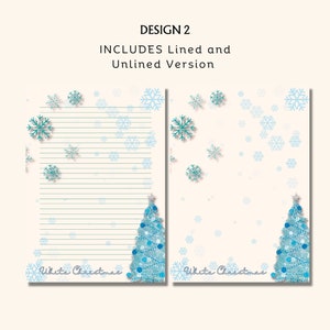 Snowman Snowflakes Printable Stationery, Winter Christmas Stationary ...