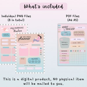 Daily Weekly Monthly Printable Planner, Habit Tracker, Morning Routine ...