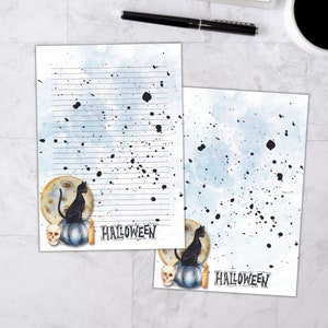 Halloween Printable Stationery, Black Cat Stationery, Letter Writing ...