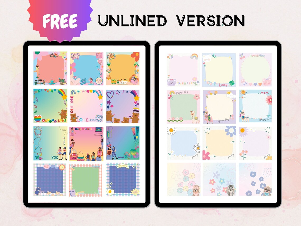 Digital Sticky Notes, Digital Planner Stickers, Cute Memo Pad, PNG ...