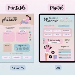 Daily Weekly Monthly Printable Planner, Habit Tracker, Morning Routine ...