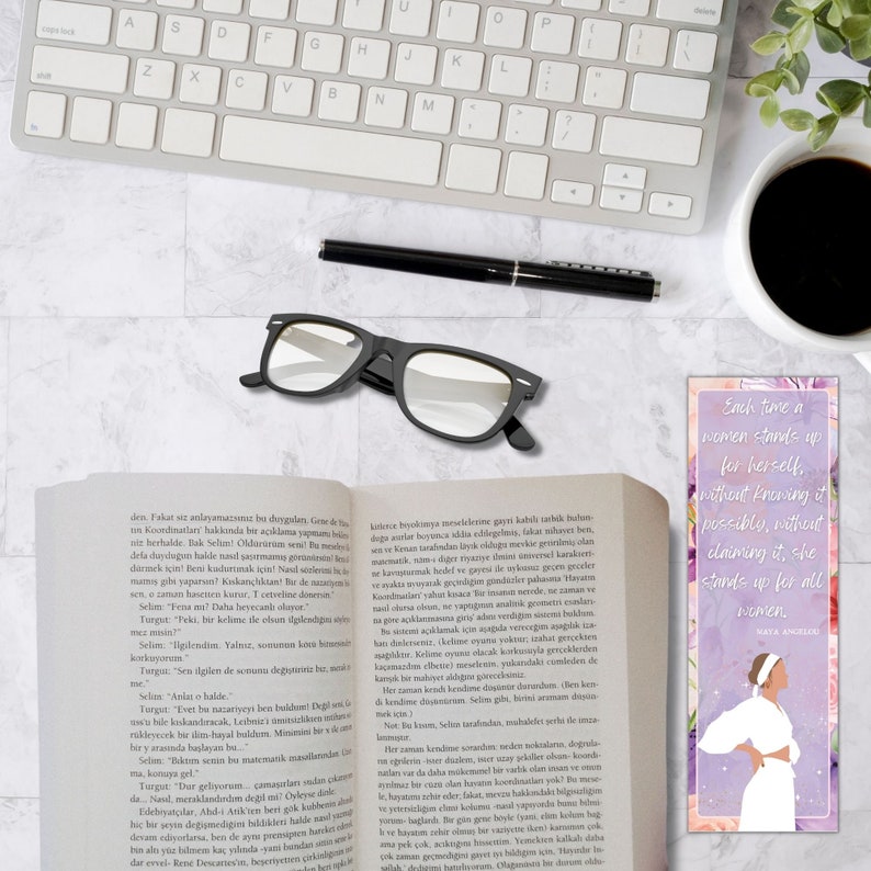 International Women's Day Bookmarks, Printable Bookmarks Set of 4, Cute ...