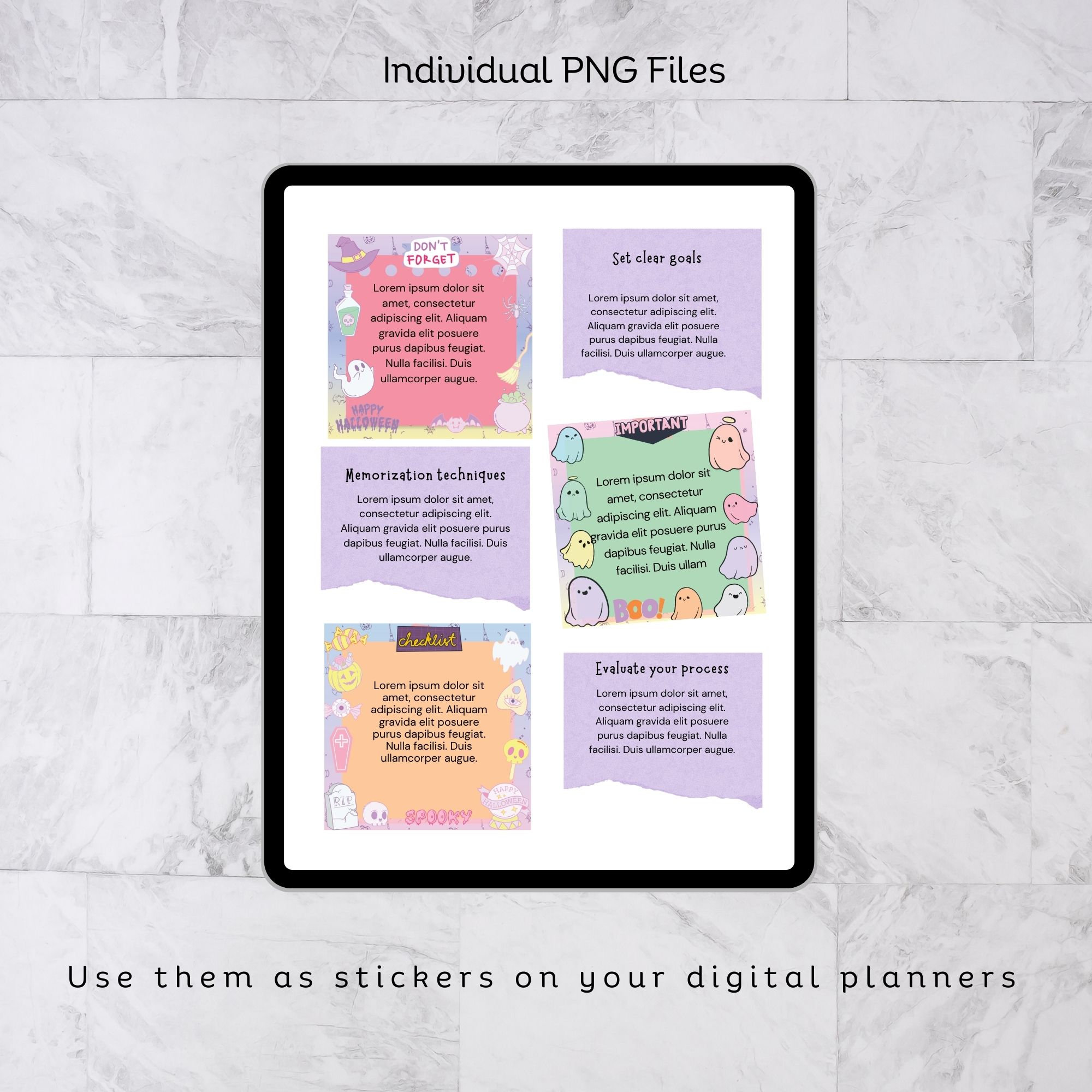 Halloween Memo Pad Printable, Digital Sticky Notes, Small Lined Paper ...