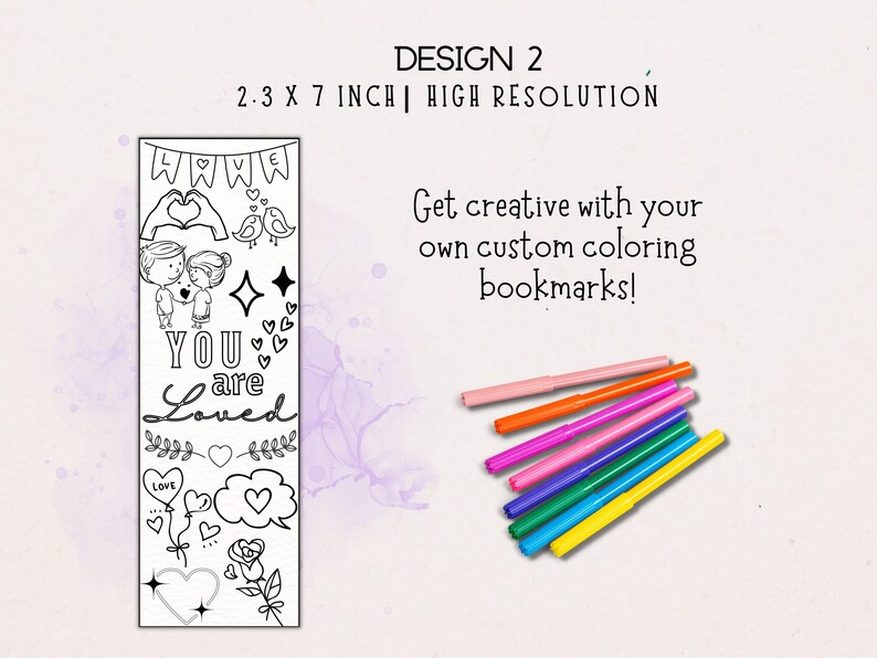 Printable Coloring Bookmarks Motivational Bookmarks Coloring - Etsy