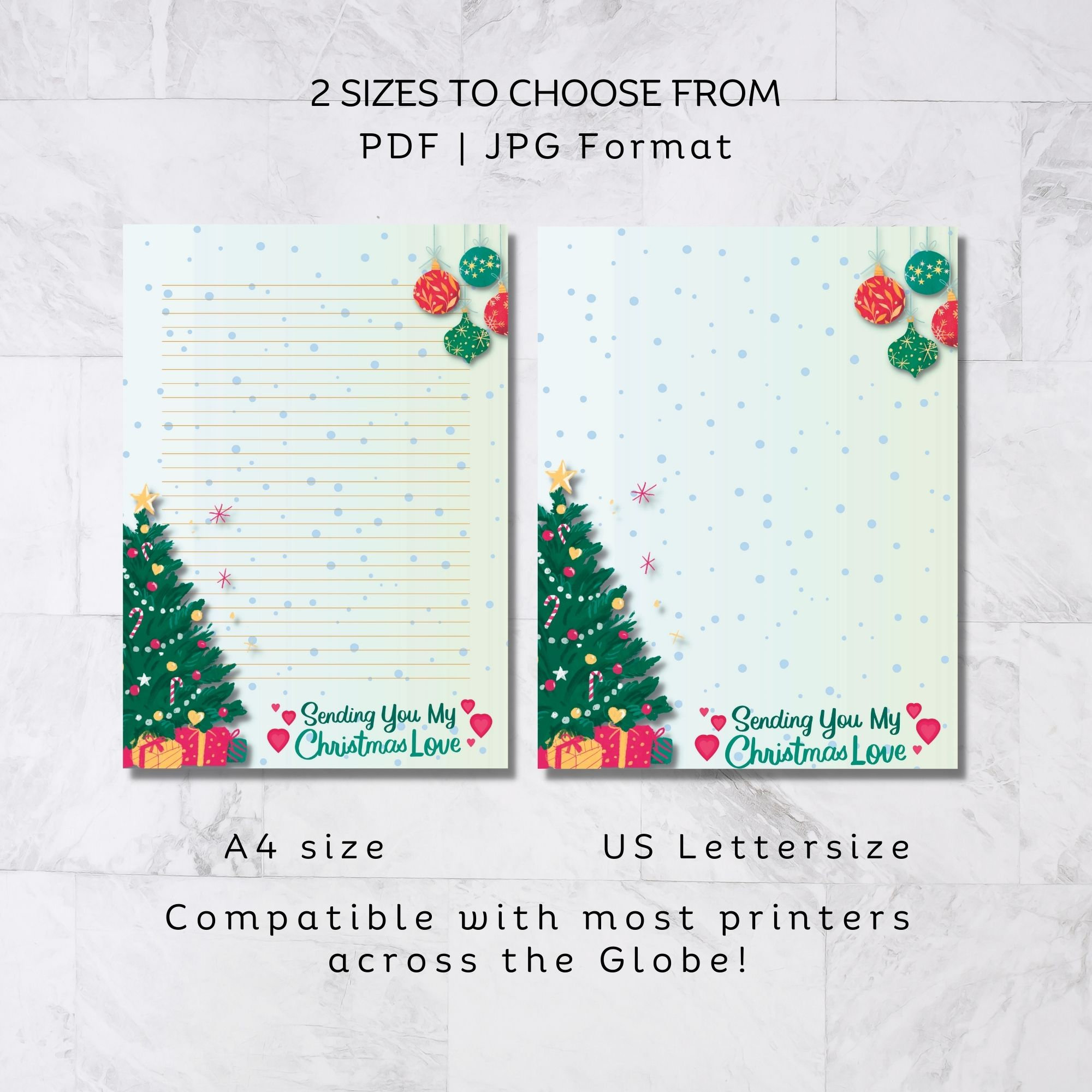 Christmas Santa Printable Stationery, Kids Letter Writing Paper ...