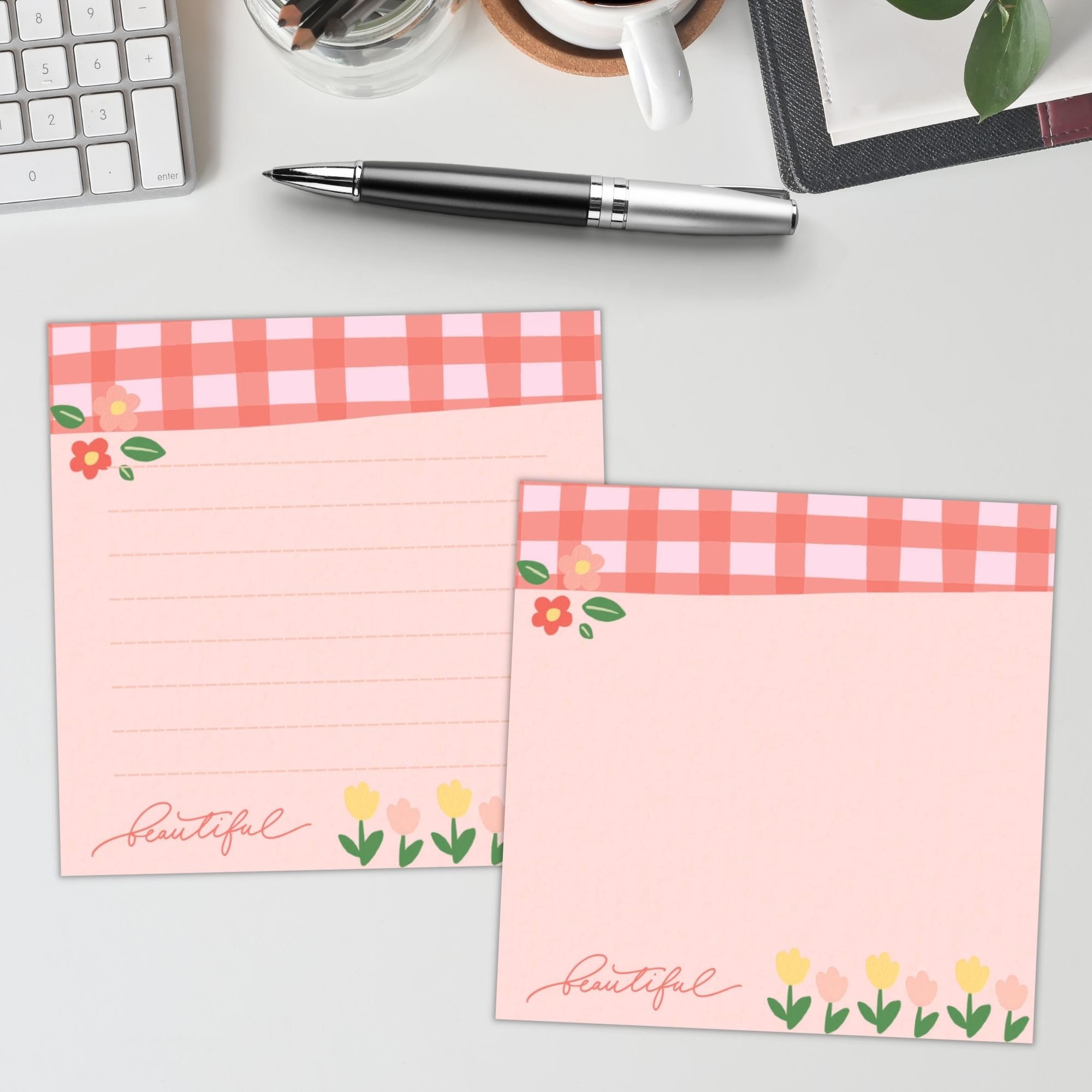 Cute Printable Memo Pad, Kawaii Sticky Notes, Digital Notepad, Lined ...