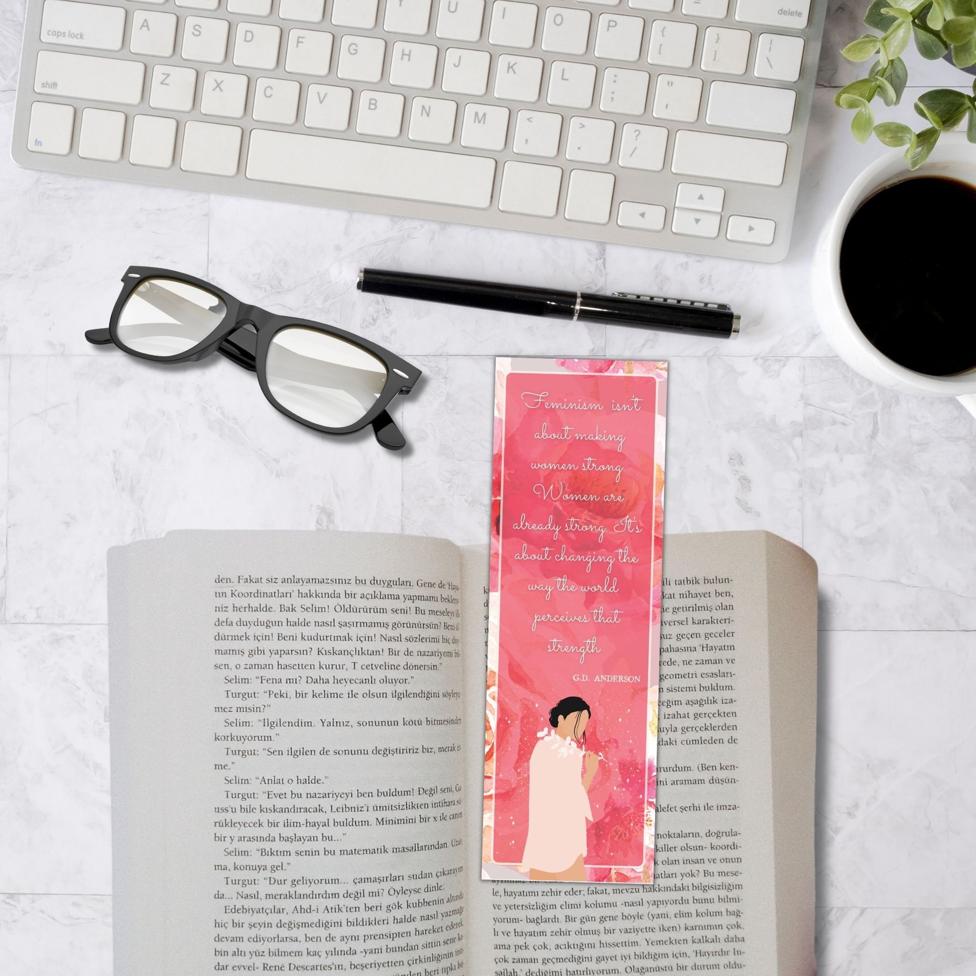 International Women's Day Bookmarks, Printable Bookmarks Set of 4, Cute ...