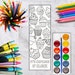 Printable Coloring Bookmarks, Cute Dessert Coloring Pages, Kids and ...