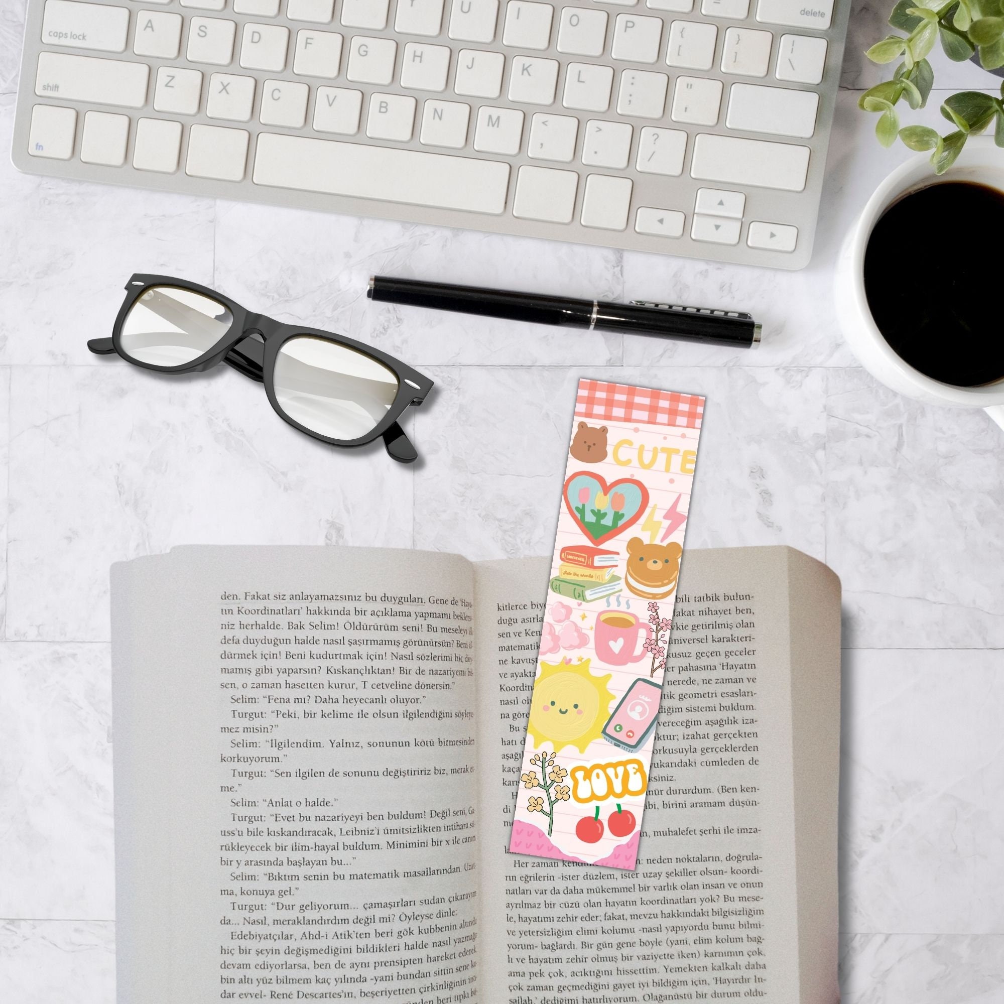 Cute Bookmarks for Kids, Printable Bookmarks, Digital Bookmark Set of 5 ...