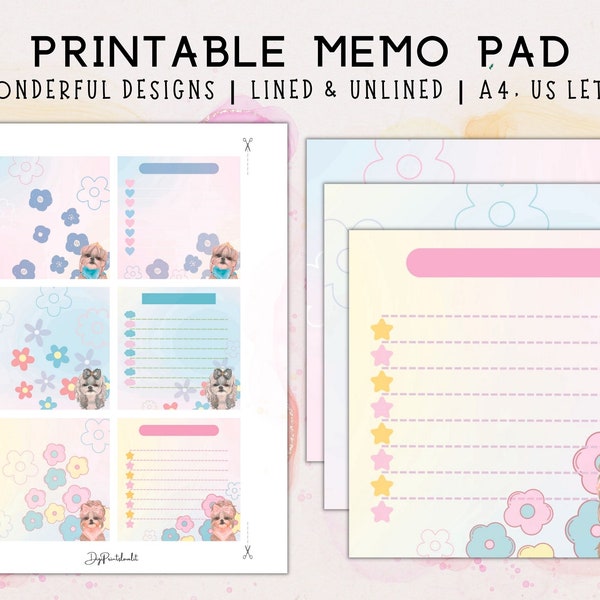 Printable Notepad - Etsy
