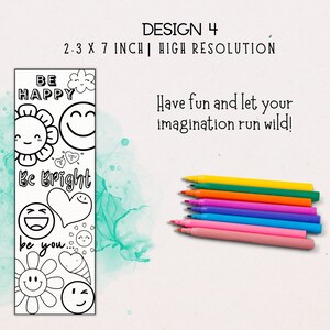 Printable Coloring Bookmarks Motivational Bookmarks Coloring - Etsy