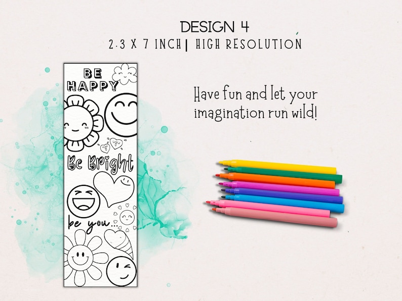 Printable Coloring Bookmarks Motivational Bookmarks Coloring - Etsy