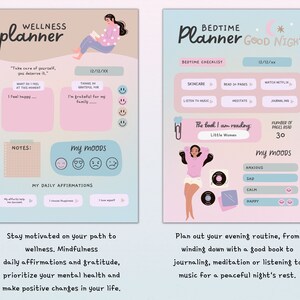 Daily Weekly Monthly Printable Planner, Habit Tracker, Morning Routine ...