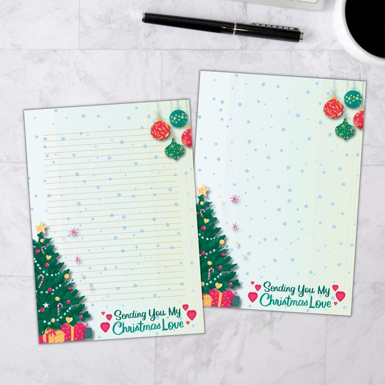 Christmas Santa Printable Stationery, Kids Letter Writing Paper ...