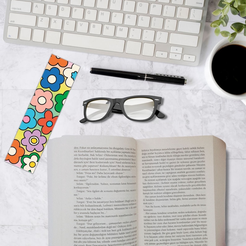 Groovy Flower Motivational Bookmarks, Printable Bookmarks, Cute ...