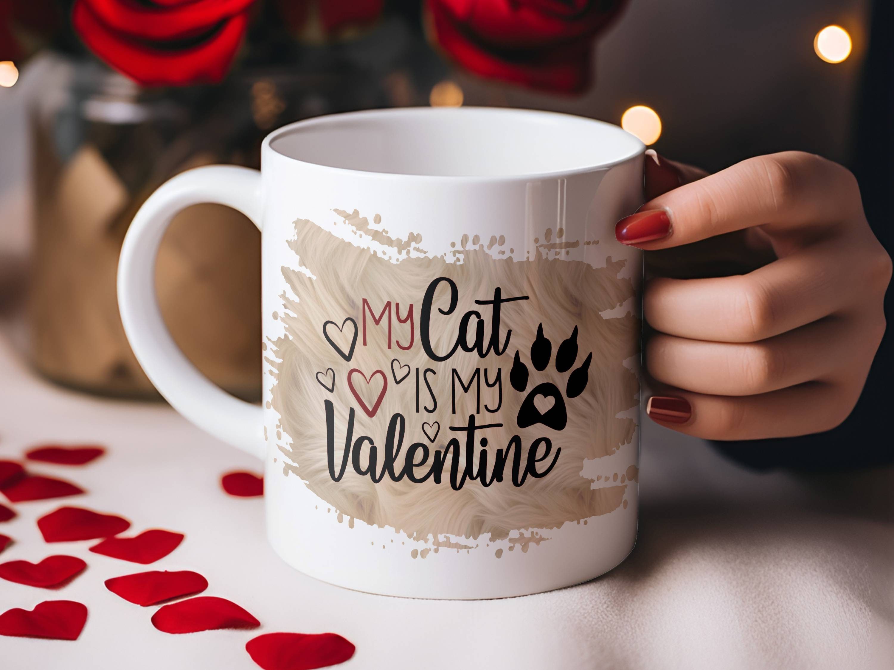Valentines Coffee Mug Valentines Mug Dog Lover Mug Coffee Lover Mug Cat ...