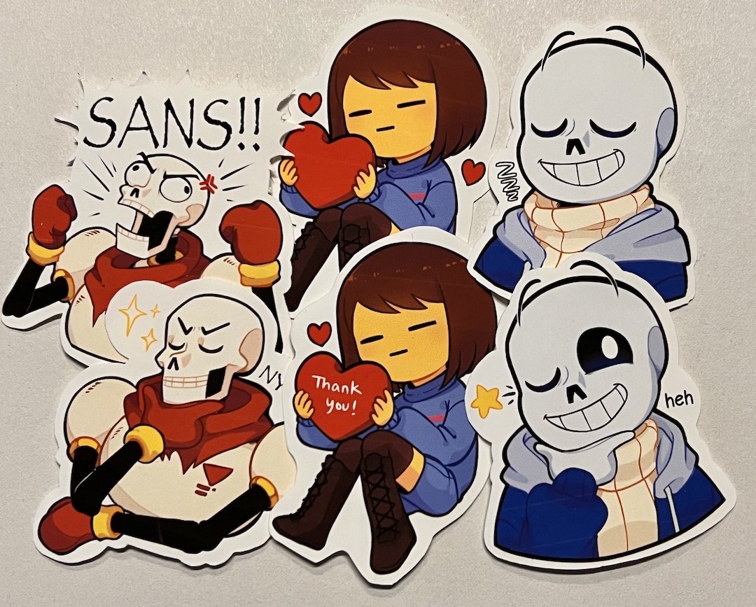 Undertale Frisk Papyrus Sans Stickers - Etsy