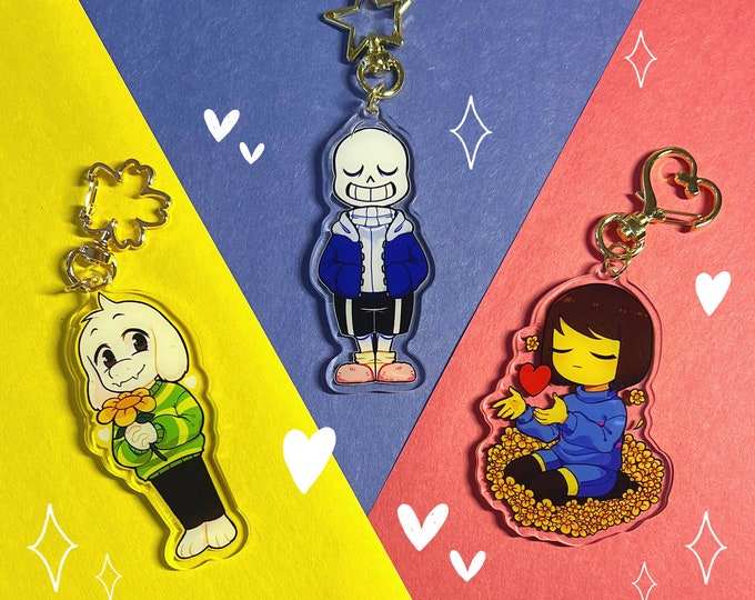 Undertale | Sans Frisk Asriel Keychains - Etsy
