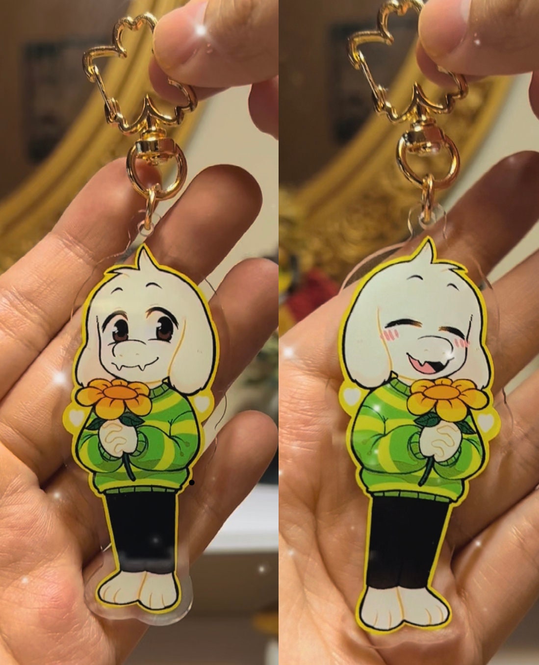 Undertale Sans Frisk Asriel Keychains - Etsy