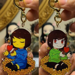 Undertale | Sans Frisk Asriel Keychains - Etsy
