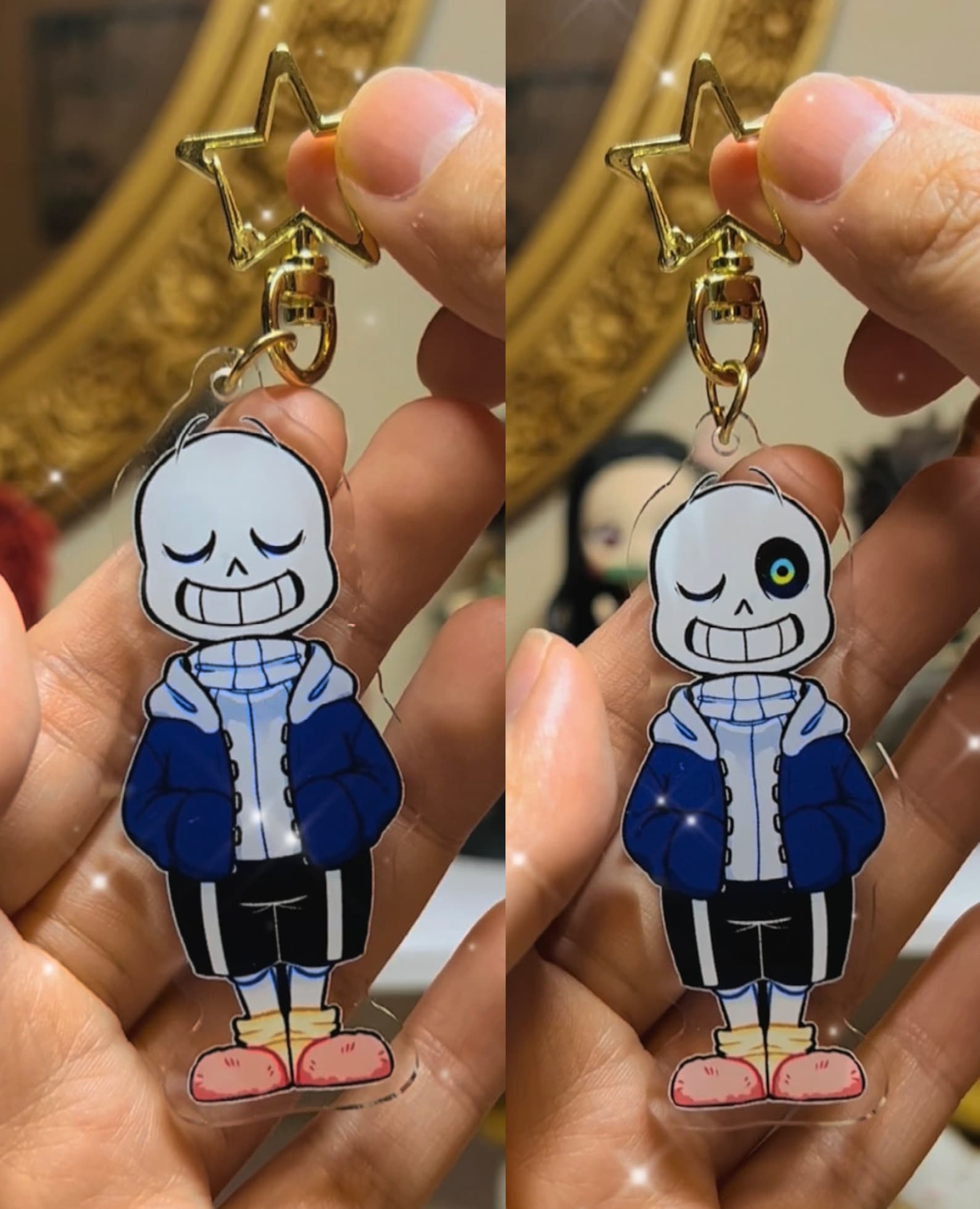Undertale Sans Frisk Asriel Keychains - Etsy