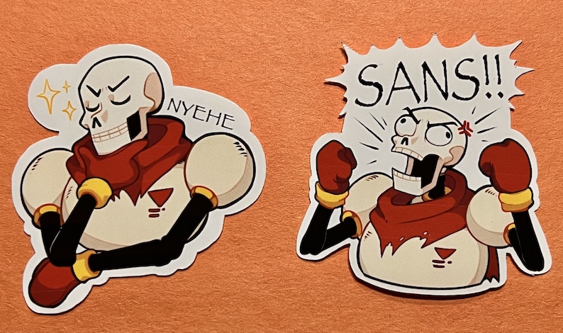 Undertale Frisk Papyrus Sans Stickers - Etsy