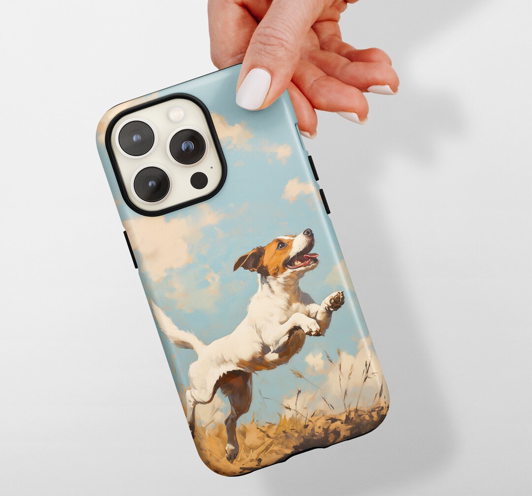 Jack Russell Terrier Sky Blue Tough Phone Case | iPhone 15 14 13 12 11 ...