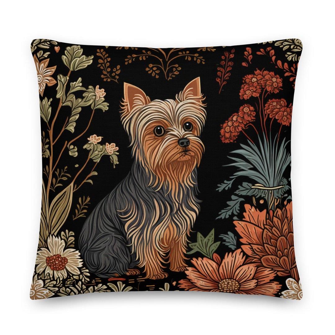 Yorkshire Terrier Puppy Pillow | Cottagecore, Forestcore | Lively ...