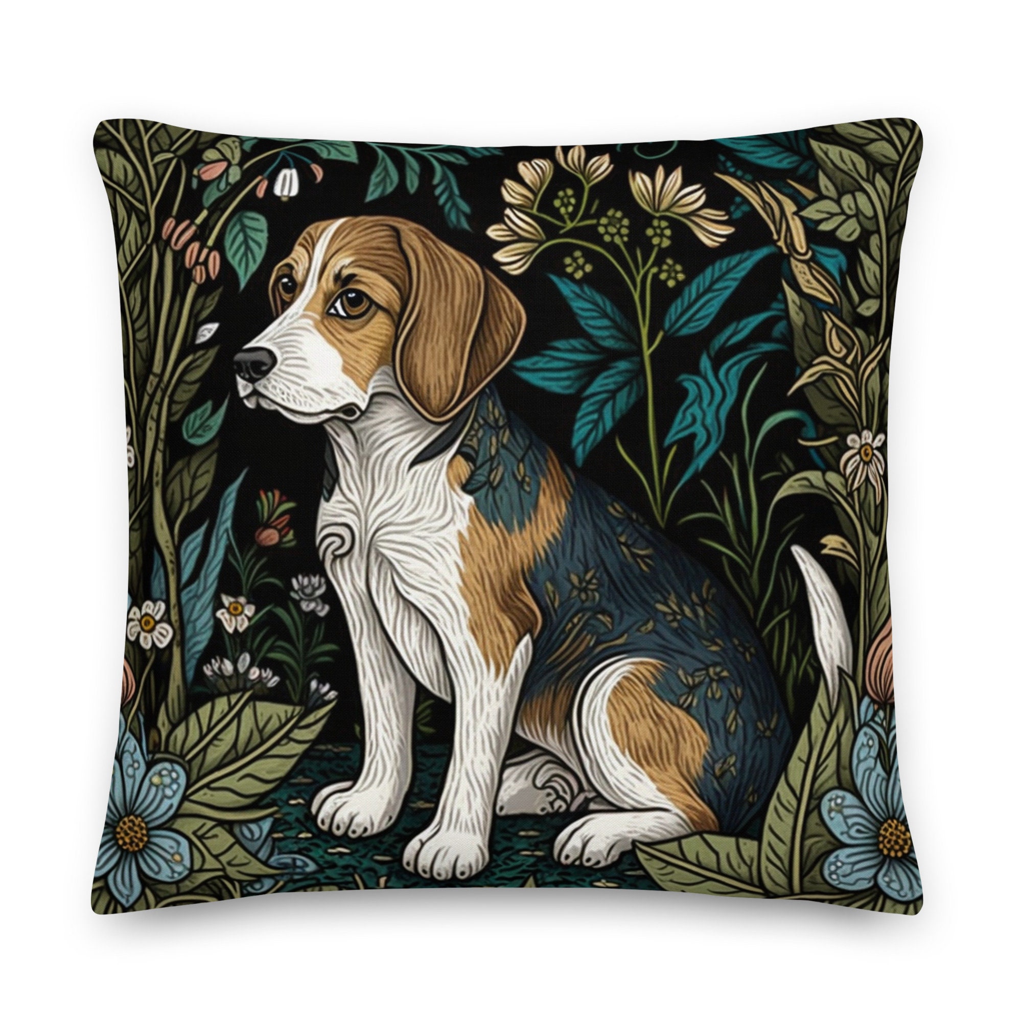 Beagle Puppy Pillow Cottagecore Forestcore Hound Dog - Etsy
