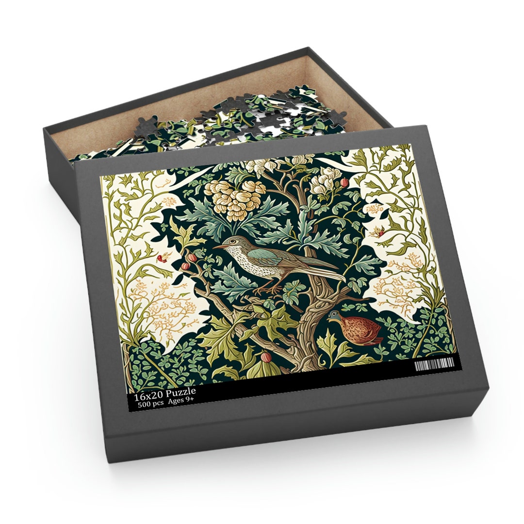 Bird Puzzle William Morris-inspired Forest Puzzle - 120, 252 and 500 ...