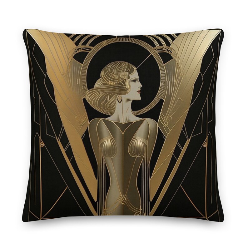 Lady of the Decade Art Deco Pillow | Art Deco Decor, Decorative Pillows ...
