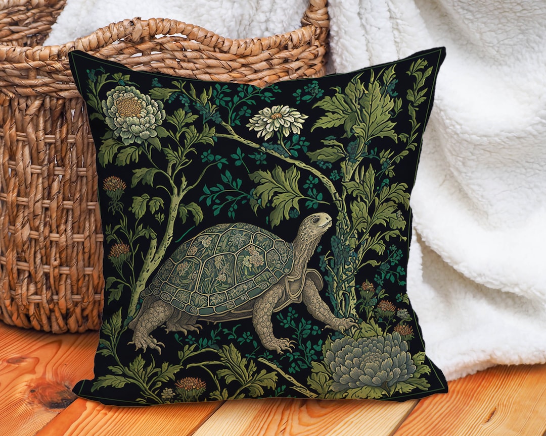 William Morris Turtle Pillow - Timeless Turtle Retreat WM Style ...