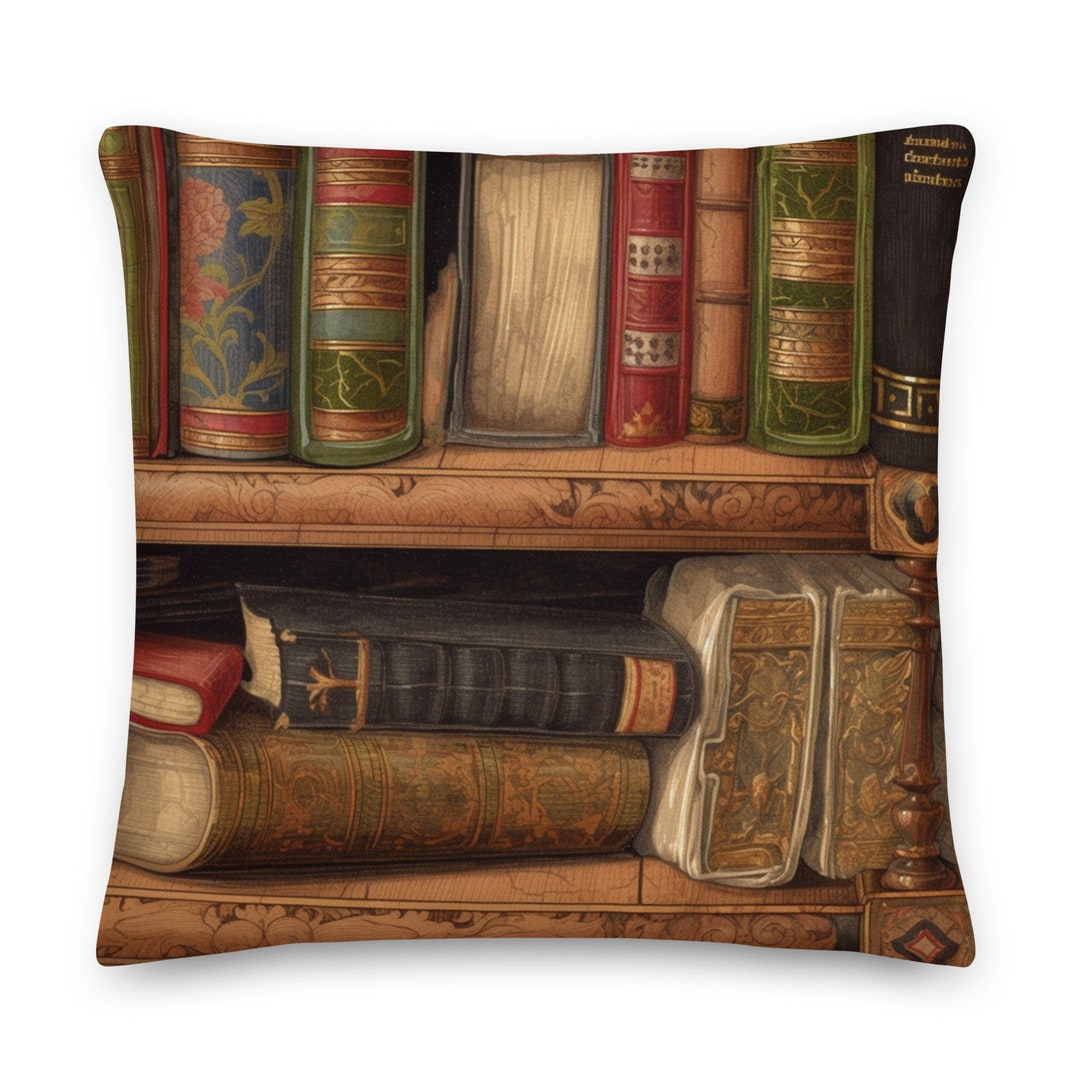 Timeless "library" Pillow - Decorative Tapestry, Belgian French Design ...