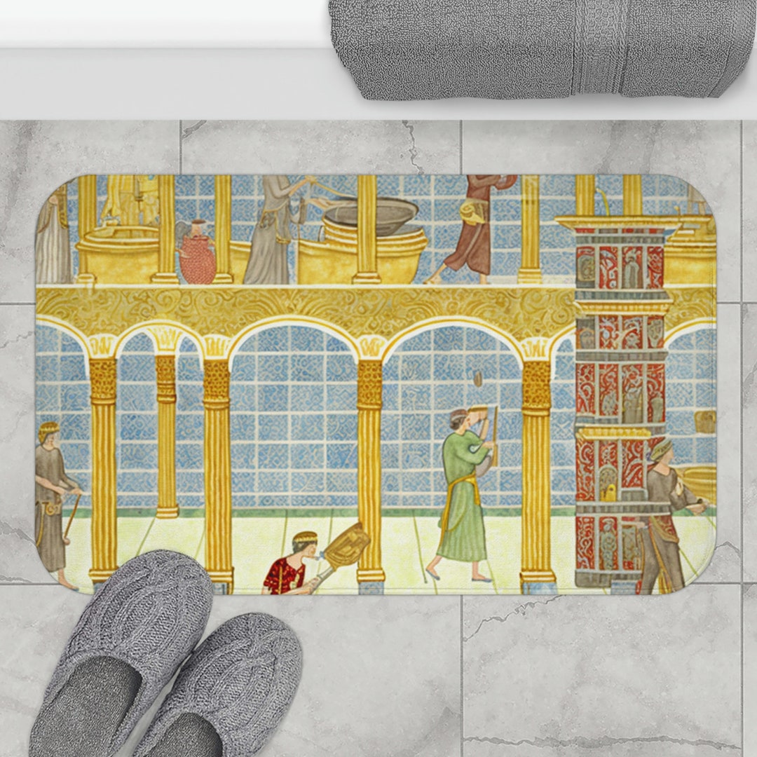 Designer Roman Baths Mosaic-style Bath Mat Bathroom Decor Shower Mat ...