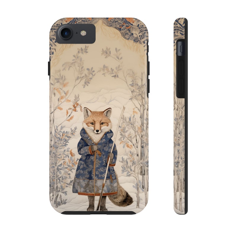 Fox in Blue Coat Winter Phone Case | iPhone 15 14 13 12 11 Pro Max ...