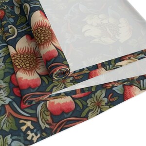 WM Strawberry Thief Table Runner - William Morris Inspired Cottagecore ...