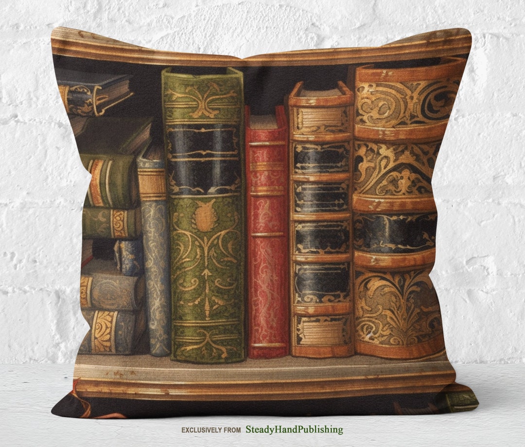 Designer “library” Pillow - Decorative Pillow Belgian French Tapestry ...