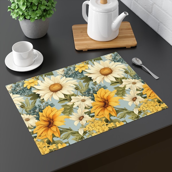 Yellow and Blue Placemat - Etsy