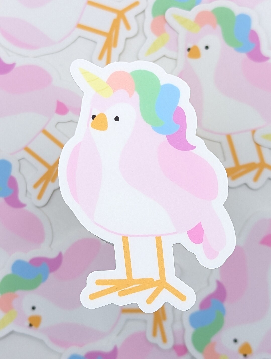 Unicorn Birb Vinyl Waterproof Sticker Target Fabric Bird Inspired ...