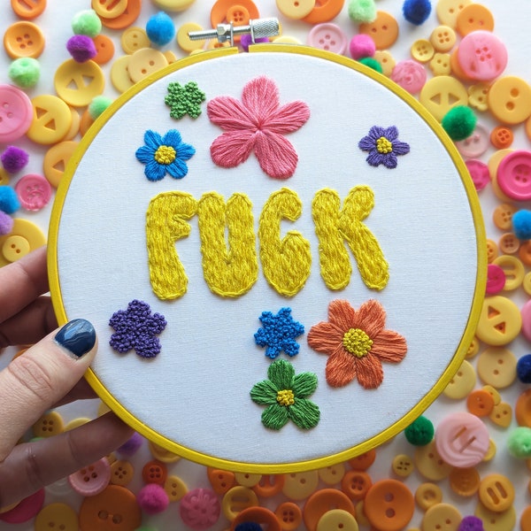 Embroidery Cuss Word - Etsy