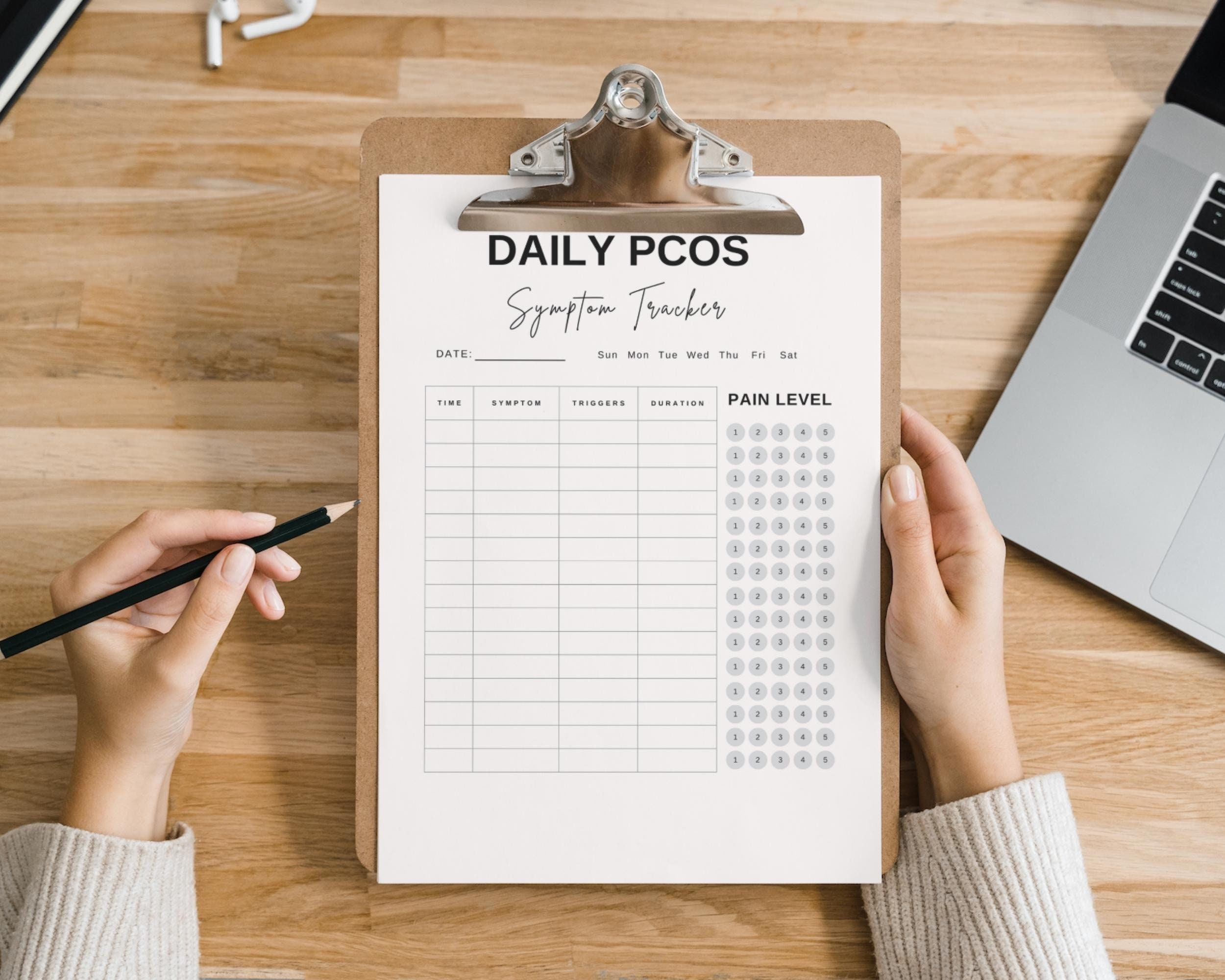 PCOS Symptom Tracker|daily Monthly Symptom Tracker Printable Medical ...