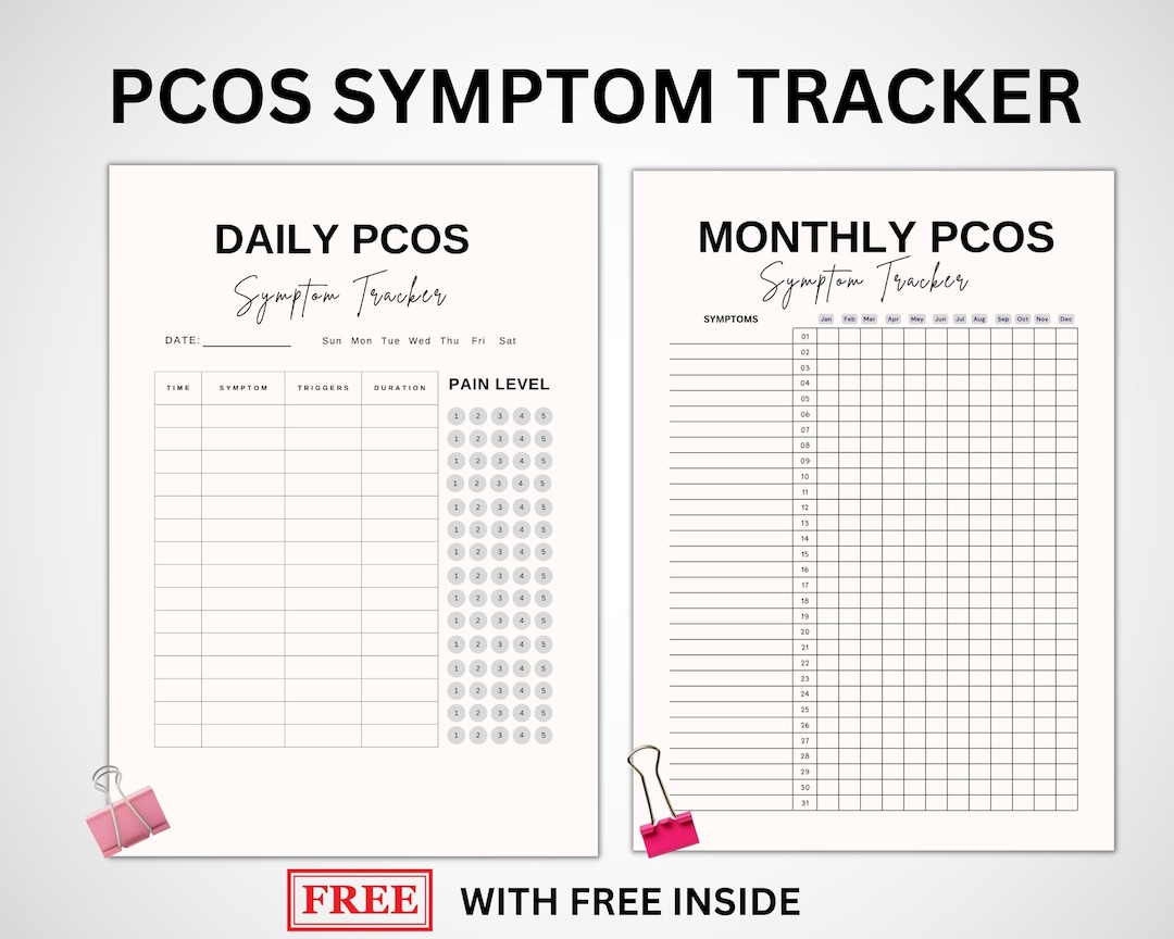 PCOS Symptom Tracker|daily Monthly Symptom Tracker Printable Medical ...