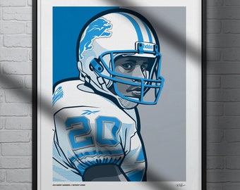Barry Sanders Poster - Etsy