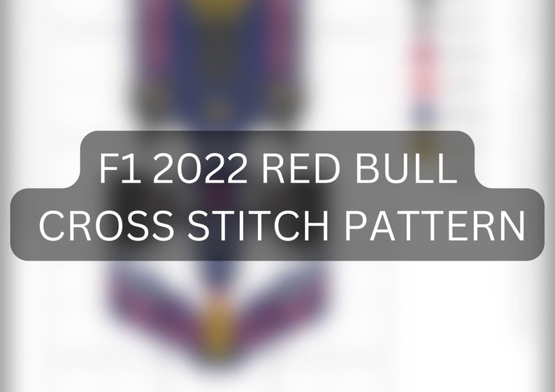 F1 2022 Red Bull Cross Stitch Pattern // PDF of the Championship ...