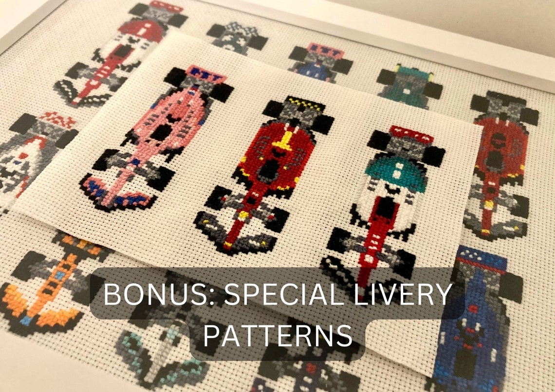 F1 2022 Cross Stitch for All Teams // PDF Pattern - Etsy