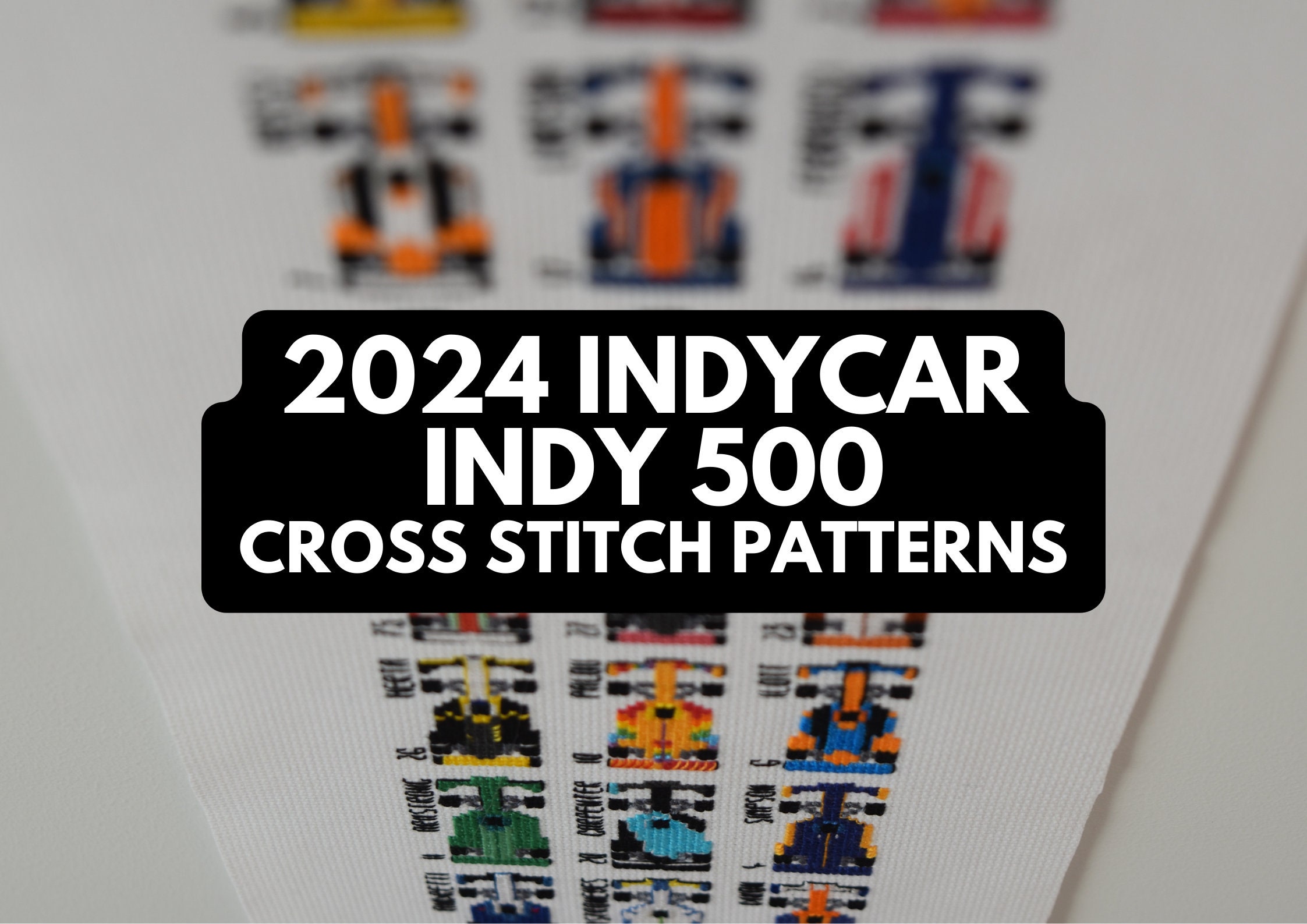 2024 Indy 500 Cross Stitch Pattern // PDF Pattern for All 33 Drivers ...