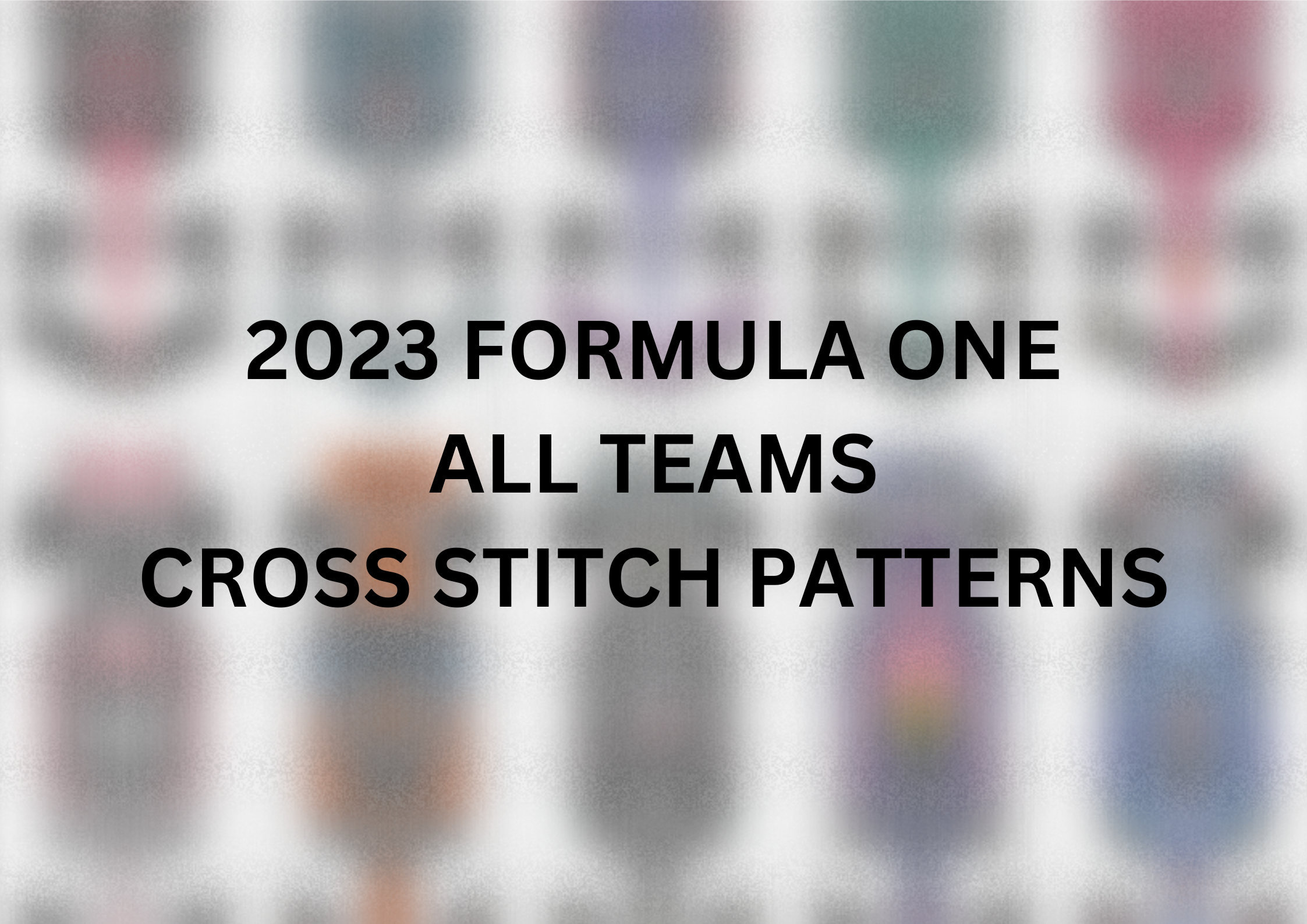 F1 2023 Cross Stitch Pattern for All Teams // PDF Pattern - Etsy