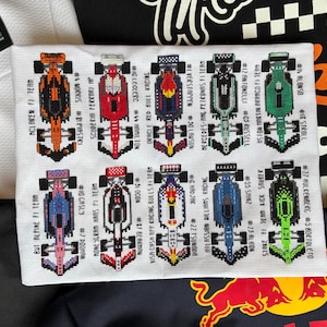 F1 2025 Cross Stitch Pattern for All 10 Teams // PDF Pattern - Etsy